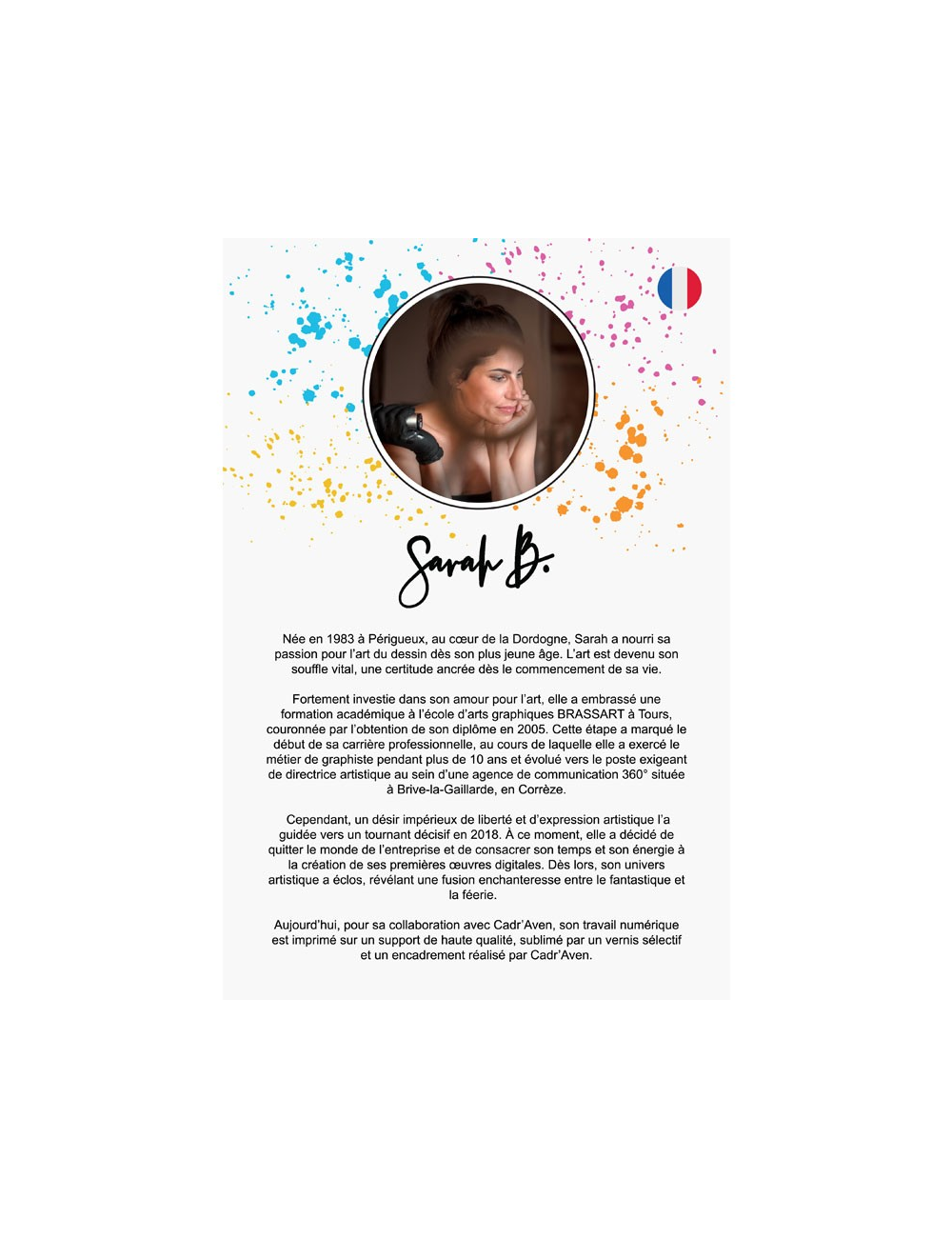 Tableau contemporain " Candy" de Sarah Borderie, Sarah B